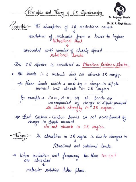 Ir Spectroscopy Principle And Theory Pdf Chemistry
