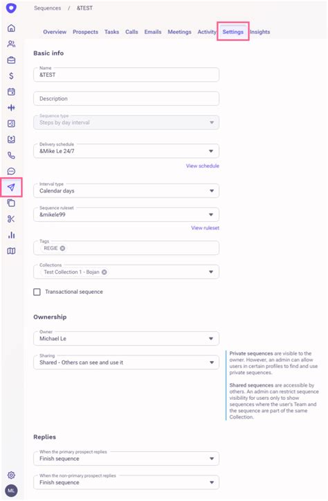 How To Check And View The Sequence Settings Page Outreach Support