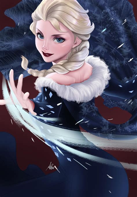 Artgerms Elsa Colored By Garnetflame By Garnet777flame On Deviantart