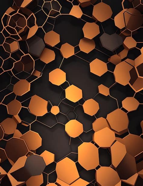 Premium Ai Image Digital Hexagon Abstract Background