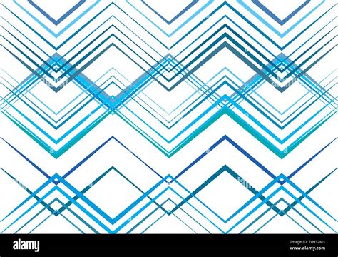 Corrugated Wrinkled Wavy Zig Zag Criss Cross Lines Abstract Colorful Blue Geometric Pattern