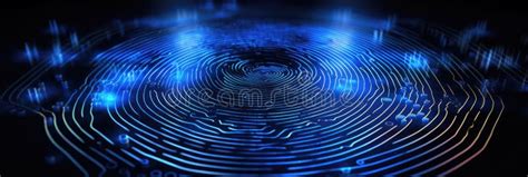Fingerprint Biometrics For Identity Verification Stock Illustration