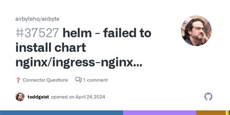 Helm Failed To Install Chart Nginxingress Nginx 4100 · Airbytehq Airbyte · Discussion