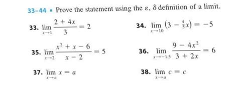 solved prove the statement using the epsilon delta