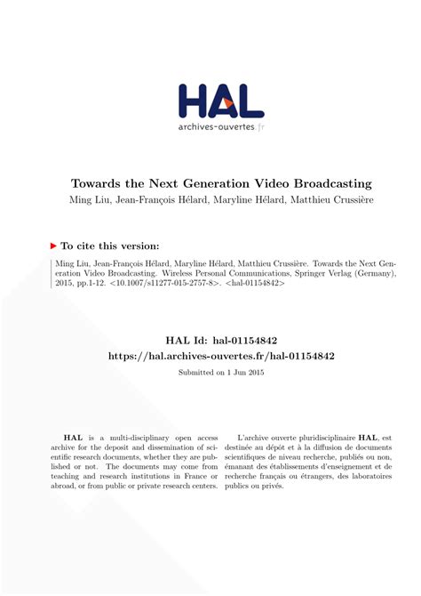 Pdf Towards The Next Generation Video Broadcasting Improved Performance Using Distributed Mimo