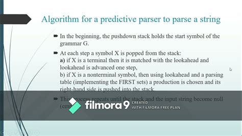 Compiler Design Laboratory Predictive Parser Youtube