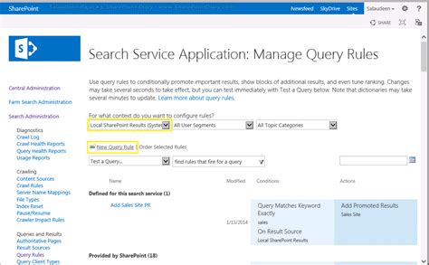 How To Add Promoted Search Results Using Query Rules In Sharepoint