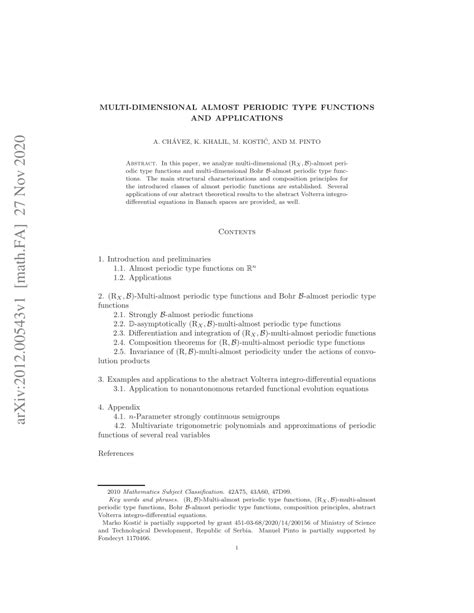 [pdf] Multi Dimensional Almost Periodic Type Functions And Applications