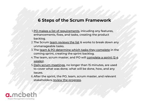 Scrum Framework Definition 5 Values Roles And Events A Mcbeth