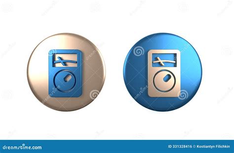 Set Ampere Meter Multimeter Voltmeter Icon Isolated On Black And