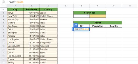 How To Create A Search Box Using Query In Google Sheets 2020