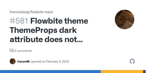 Flowbite Theme Themeprops Dark Attribute Does Not Change If False Issue Themesberg