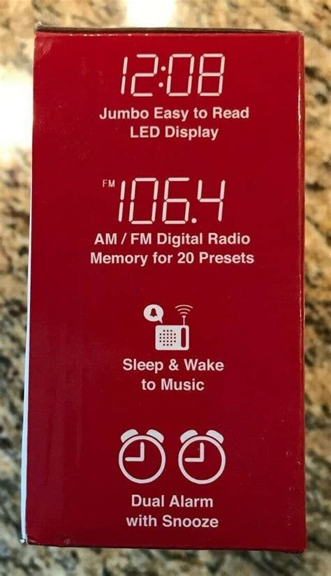 SXE Black Large Readout Clock Radio With Alarm SXE EBay
