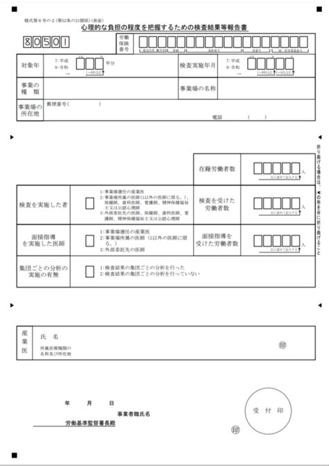 ストレスチェック報告書の記入と労基署への提出方法 医療法人社団 平成医会