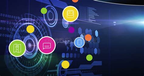 Animation Of Digital Icons Over Data Processing In Background Stock Video Video Of Video