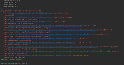 使用hanlp训练ner模型时报KeyError average subwords 错误 HanLP Butterfly Effect