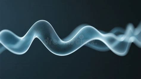 Abstract Glowing Waveforms Flowing Through Digital Particles Creating A Futuristic And