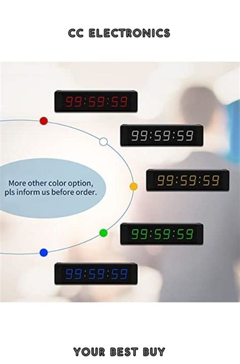 New Ganxin Multifunctional 1 Inch 6 Digits Led Wall Clock With Countdown Up Digital Timer 12