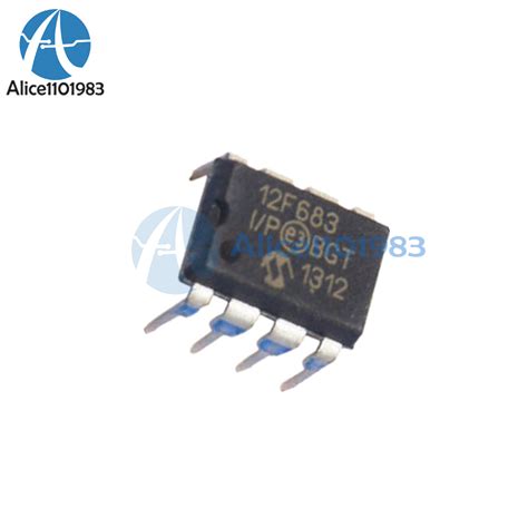 10pcs pic12f683 i p pic12f683 dip8 microchip ic mcu flash 2kx14 neu ebay