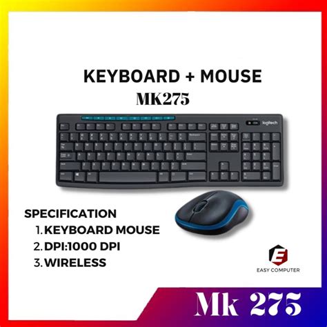 New Stock Arrived Logitech Mk275 Wireless Keyboard And Mouse Combo 2 4 Ghz Wireless Compact