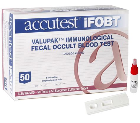 Accutest Valupak Clia Waived Ifobt Test 50 Box Drugtestkitusa