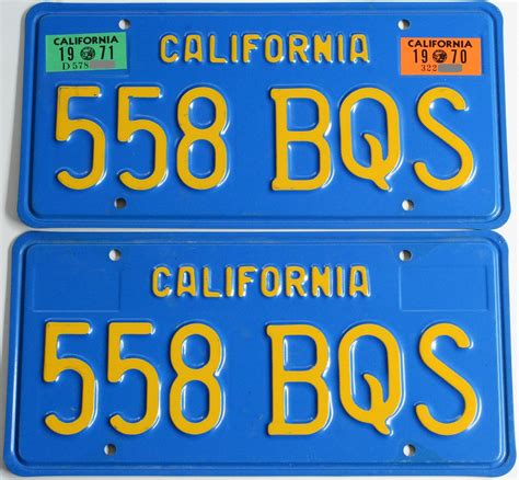 Blue California License Plates Sold Classic License Plates