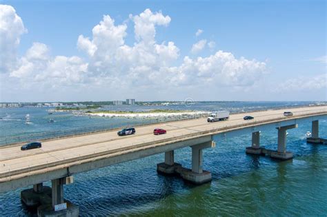 Aerial View Of Perdido Pass In Orange Beach Al Stock Image Image Of