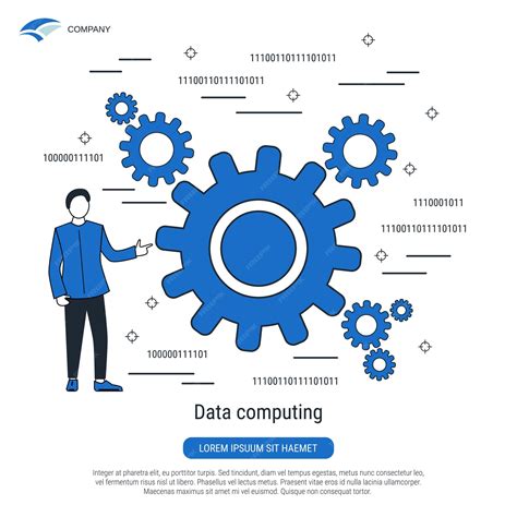 Premium Vector Data Computing Flat Design Style Vector Concept