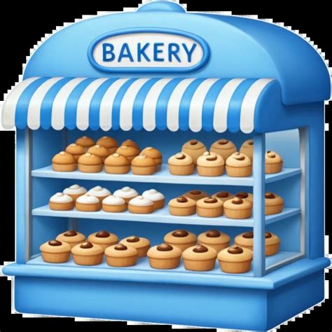 Blue Bakery Store Emoji Ai Emoji Generator