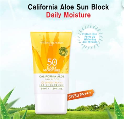 Солнцезащитный крем для лица Nature Republic California Aloe Daily Sun ...