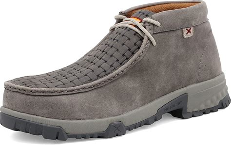 Twisted X Mens Work Chukka Driving Moc Grey And Grey 75 W