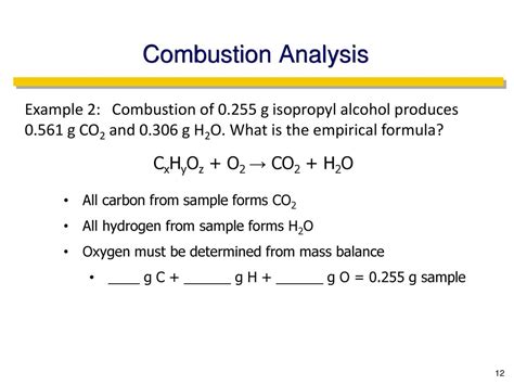 Empirical Formula Combustion Analysis Worksheet