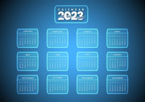 Premium Vector Glass Plates Colorful 2023 Calendar Template Designs