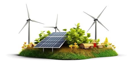 Premium Ai Image Renewable Energy Isolated On White Generative Ai