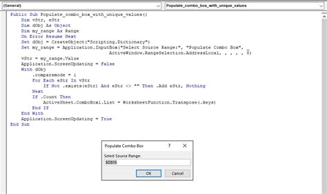 How To Populate A Combo Box With Unique Values In Excel Sheetaki