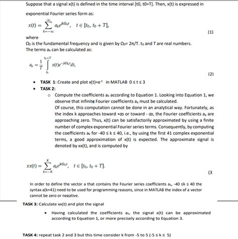 Solved Use Matlab To Solve The Given Tasks I Have Had Many