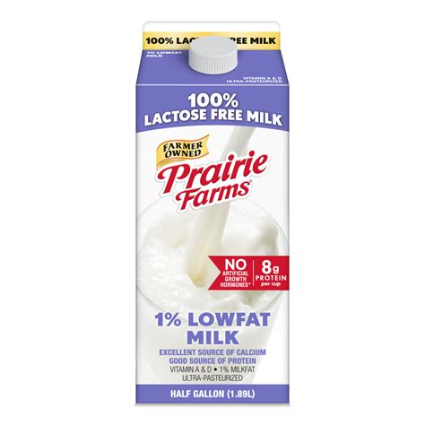 1 Lowfat Lactose Free Milk Prairie Farms Dairy Inc