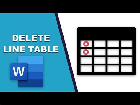 How To Delete Lines From A Table In Word The Graphic Home