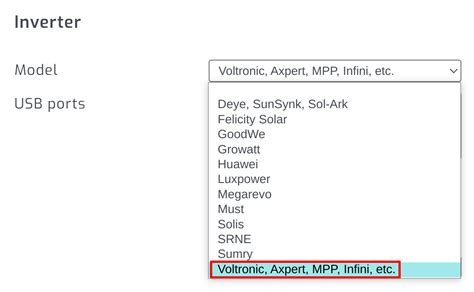 Configuring Voltronic Inverter