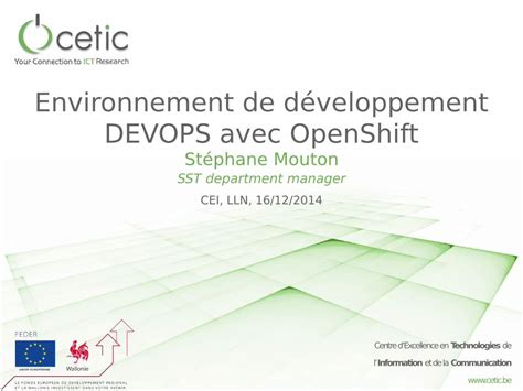 Pdf Environnement De Développement Devops Avec Openshift · Feweb Devops 2 Openshift En 3mn