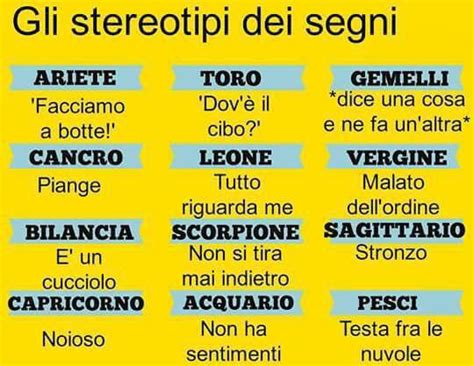 Gli Stereotipi Dei Segni
