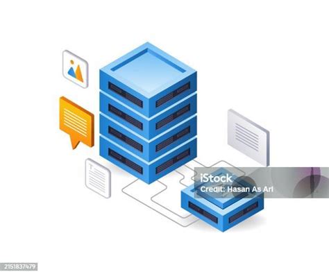 인공 지능 데이터 서버 인포 그래픽 3d 일러스트 평면 아이소 메트릭 개념에 대한 스톡 벡터 아트 및 기타 이미지 개념 개념과 주제 개발 Istock