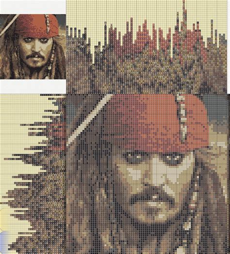 Largest Color Nonogram Ive Ever Solved 80x80 Captain Jack Sparrow Rnonograms