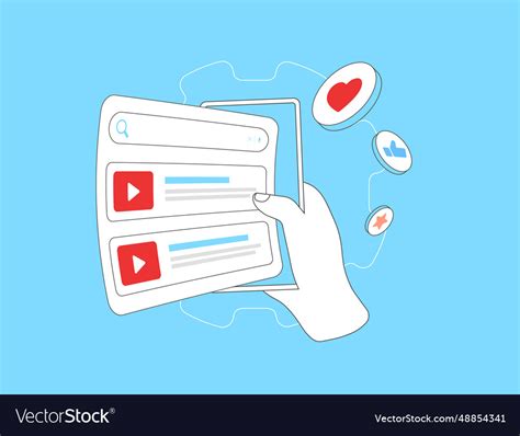 Video Optimization Concept Seo For Search Vector Image