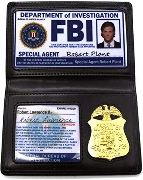My Fbi Card Template Fbi Id Badge Etsy Uk