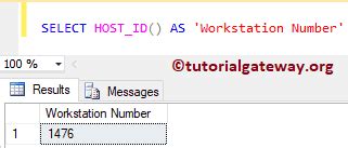 SQL HOST ID