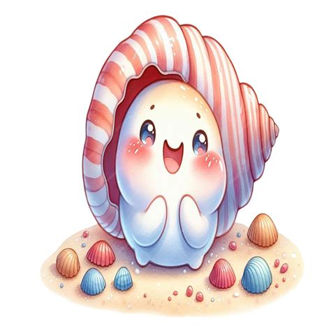 Premium Vector Cute Shellfish Underwater