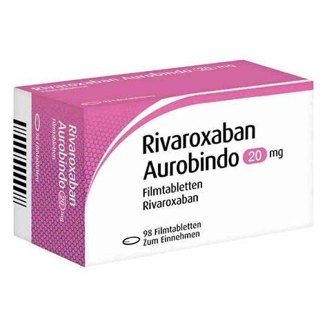 Rivaroxaban Aurobindo 20 Mg Filmtabletten 98 Stk