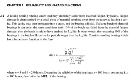 Chapter 1 Reliability And Hazard Functions 12 Studyx