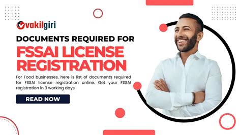 Fssai License Registration Document Requirement Vakilgiri